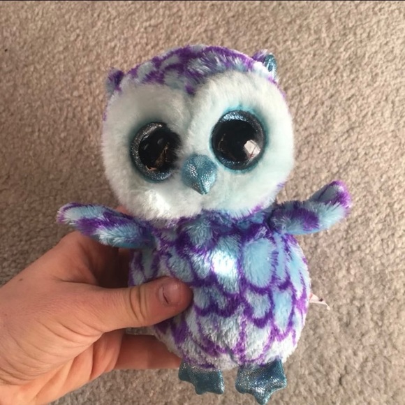 boo! | Toys | Beanie Boos Owl Oscar Plush Toy Stuffed Animal Blue ...
